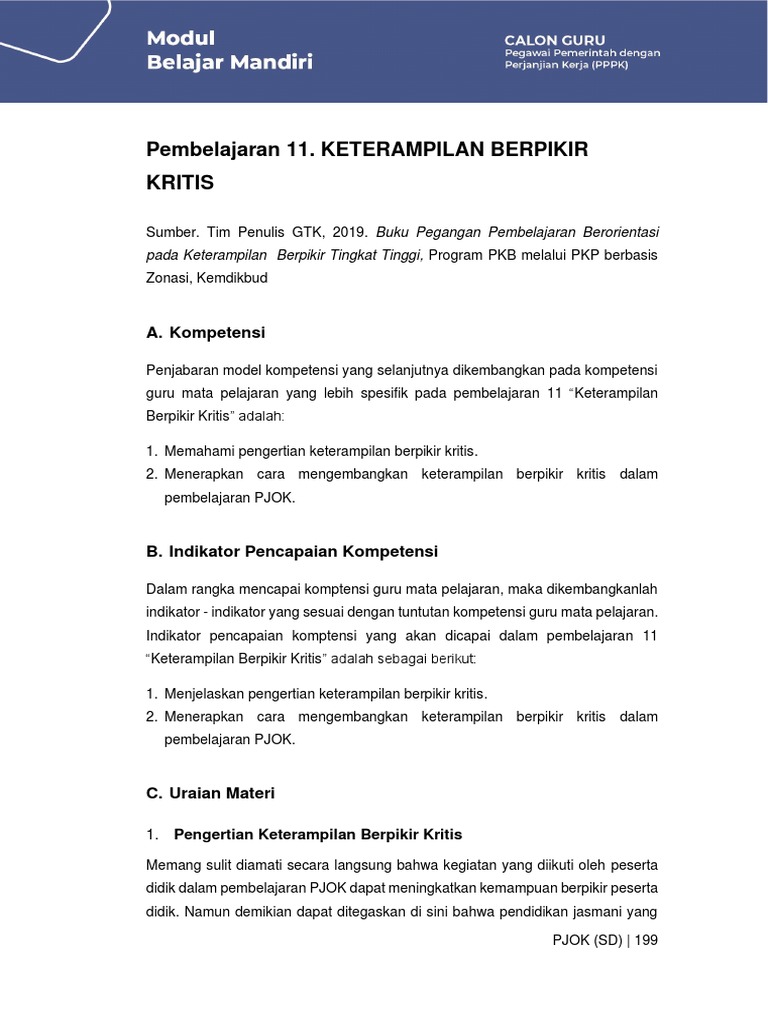 Ketrampilan Berpikir Kritis | PDF Ketrampilan Berpikir Kritis | PDF