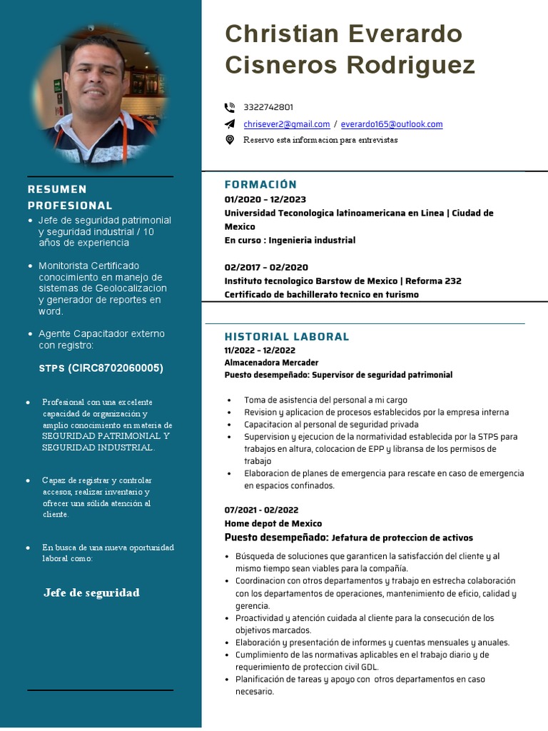 CVChristian Everardo Cisneros Rodriguez | PDF