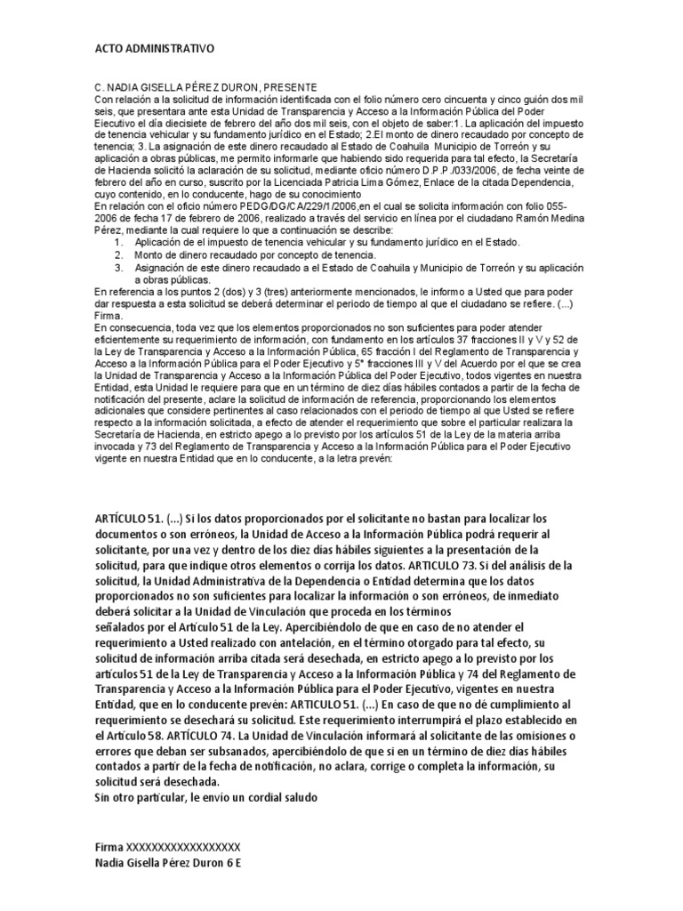 Acto Administrativo | PDF | Gobierno