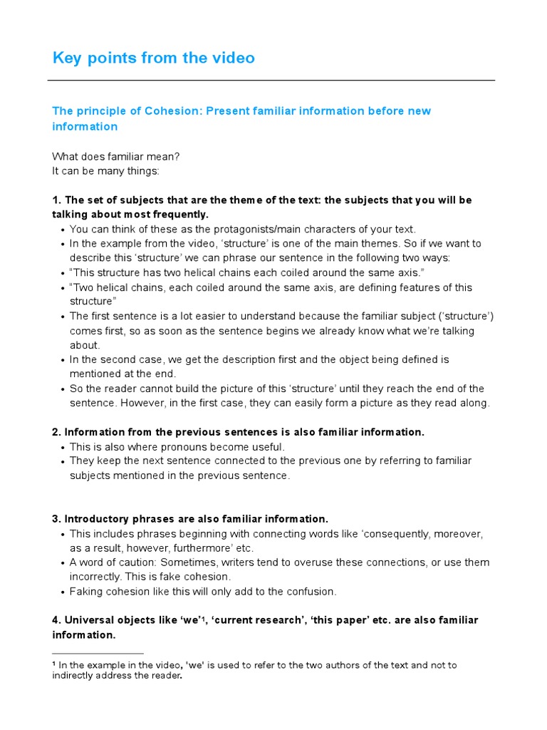 Cohesion | PDF | Idea | Cognitive Science