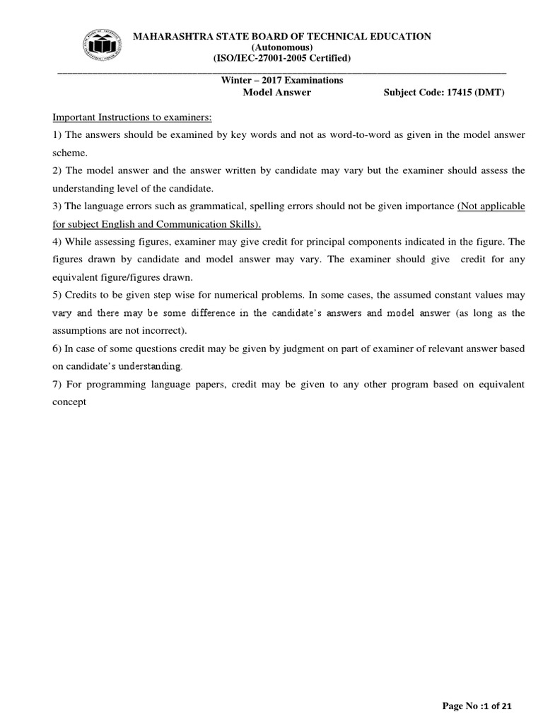 2017 Winter Model Answer Paper | PDF | Transformer | Electric Motor