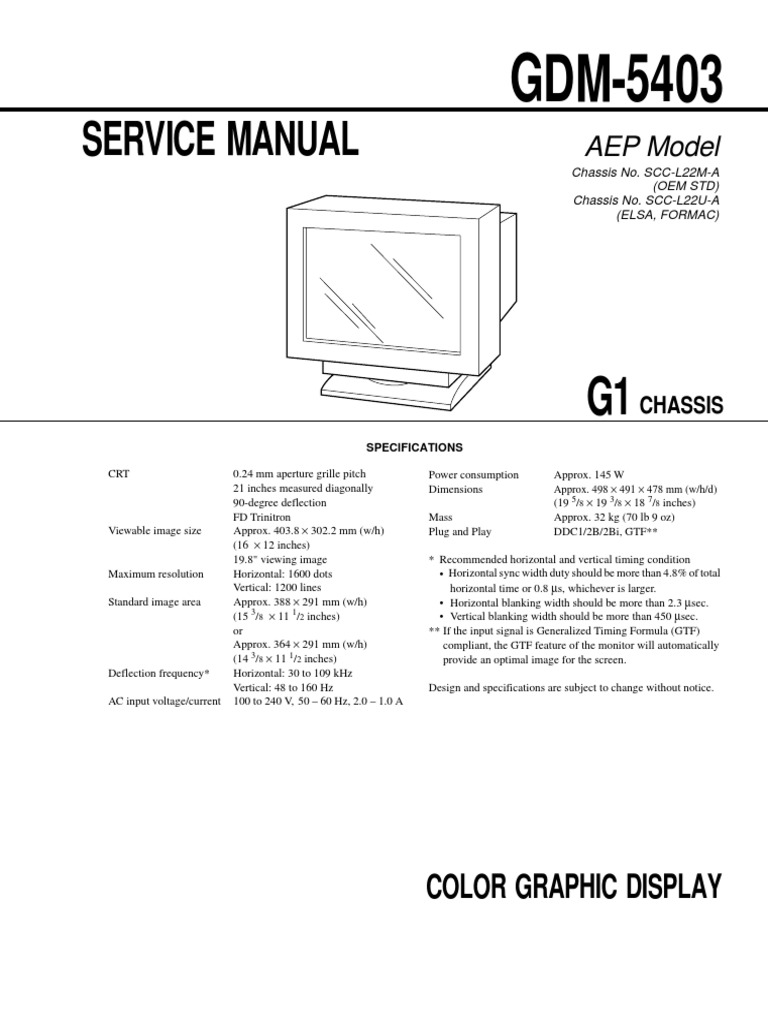 GDM 5403 | PDF | Computer Monitor | Menu (Computing)