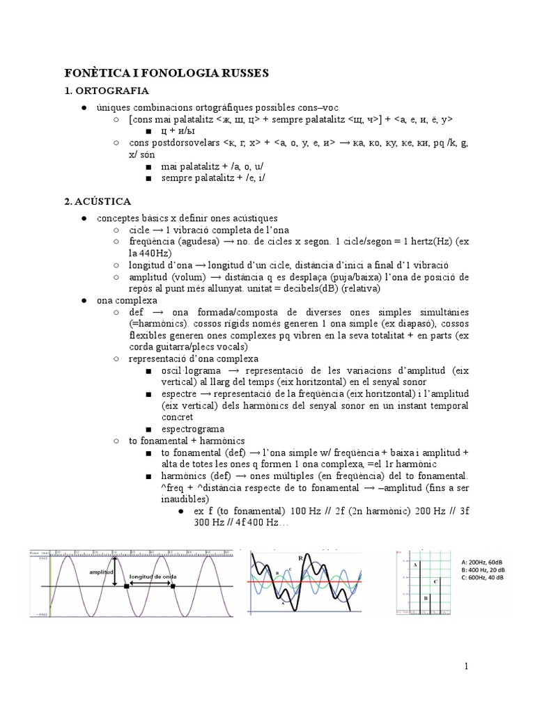 Fonètica I Fonologia Russes Apunts | PDF