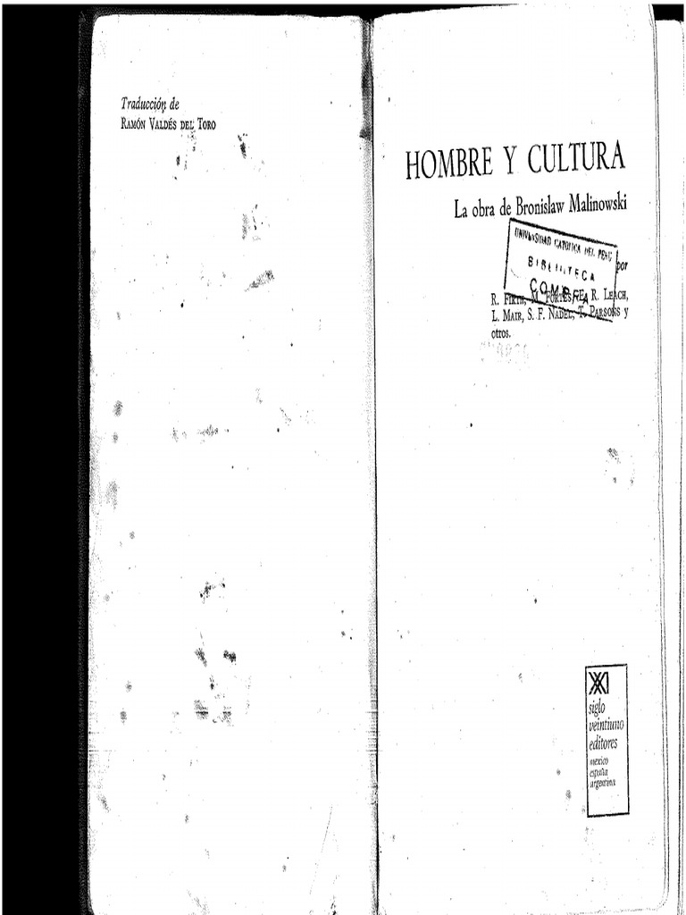 Schapera, I. 1974. Malinowski y La Teorã A de La Ley. en Firth. R y ...