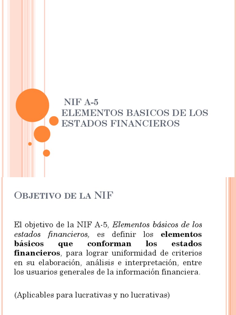 Presentación NIF A-5 S5 | PDF