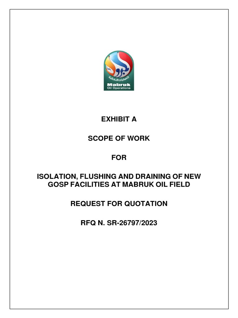 Exhibit A-Scope of Work1 - 230315 - 122413 | PDF | Technology & Engineering