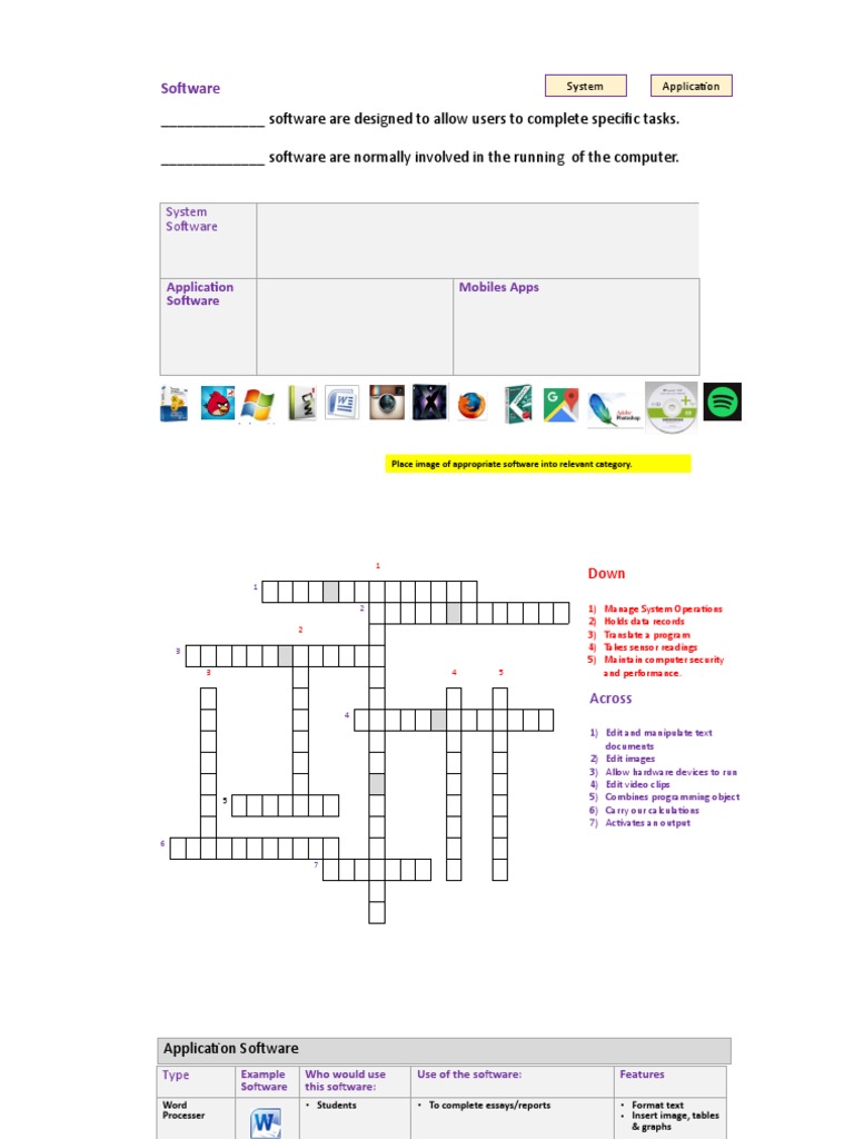 Software Worksheet | PDF