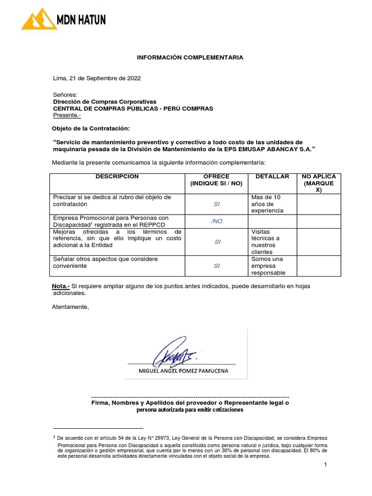 Formato - Informacion - Complementaria | PDF | Business | Economias