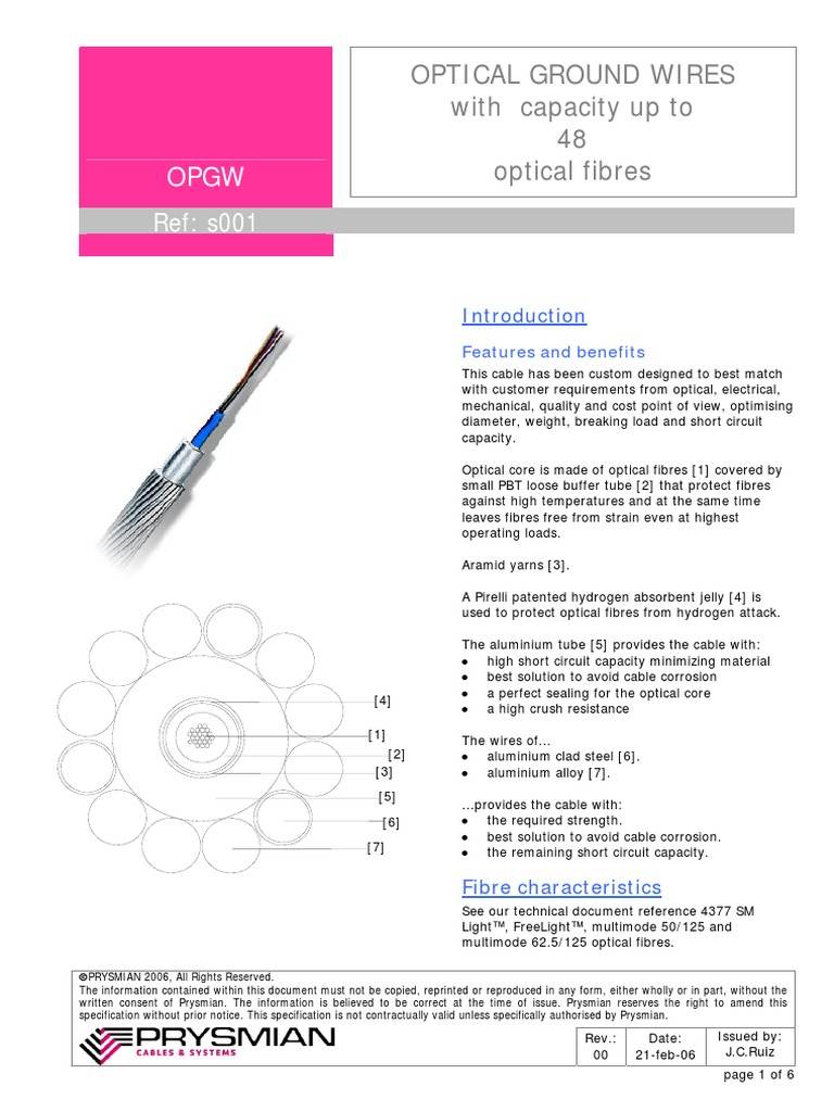 Opgw System Standard Design Simple | PDF