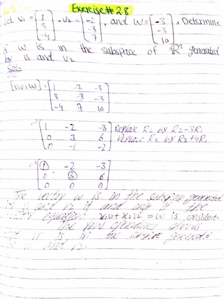 Linear Algebra Problem Set | PDF | Linear Algebra | Algebra