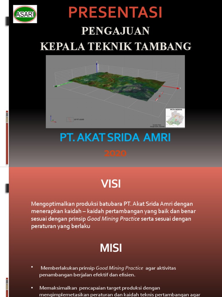 Pengajuan Kepala Teknik Tambang: Pt. Akat Srida Amri | PDF