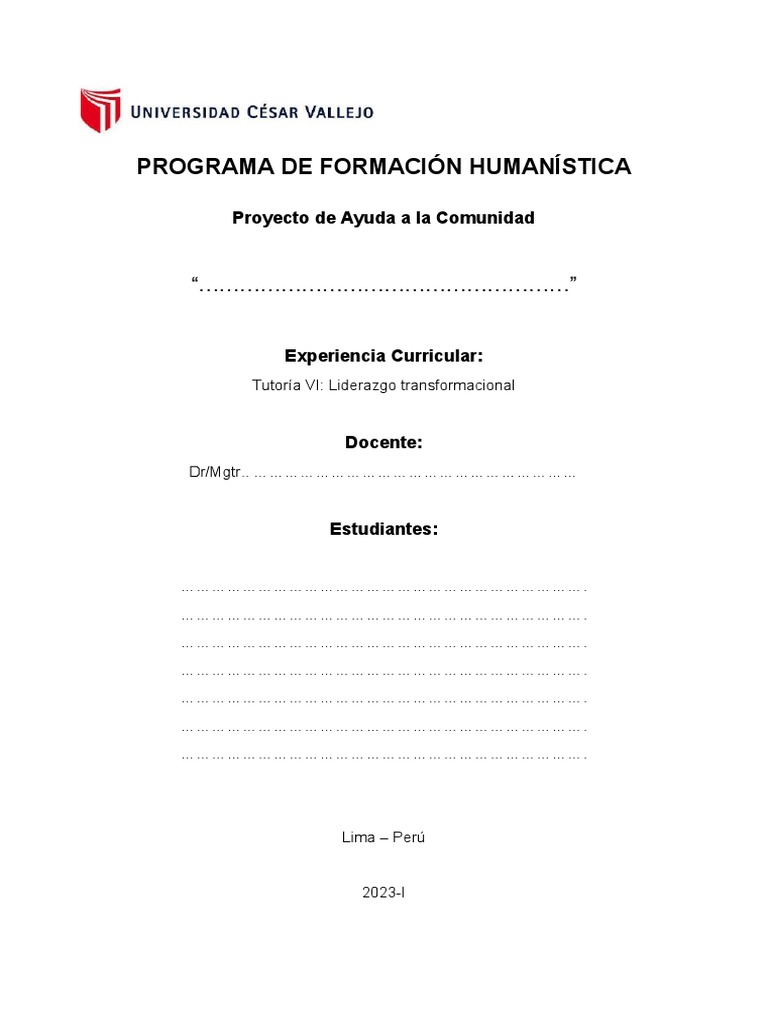 Carátula para Informe UCV 2023-I | PDF | Crecimiento personal y profesional