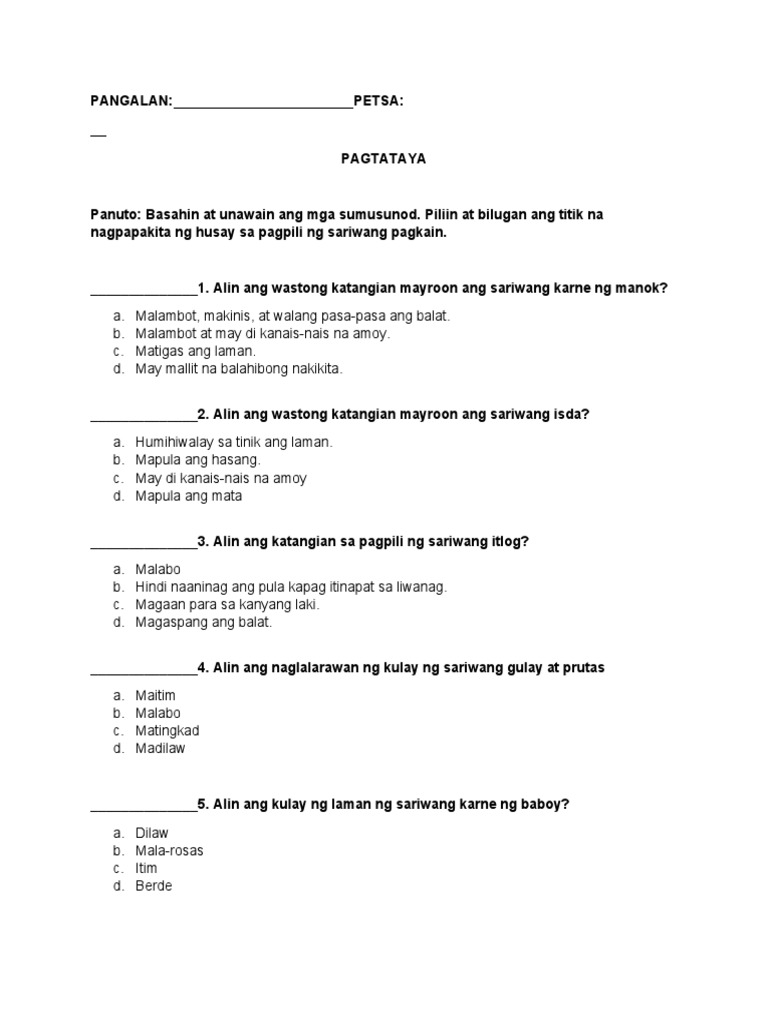 Pagtataya 034454 | PDF