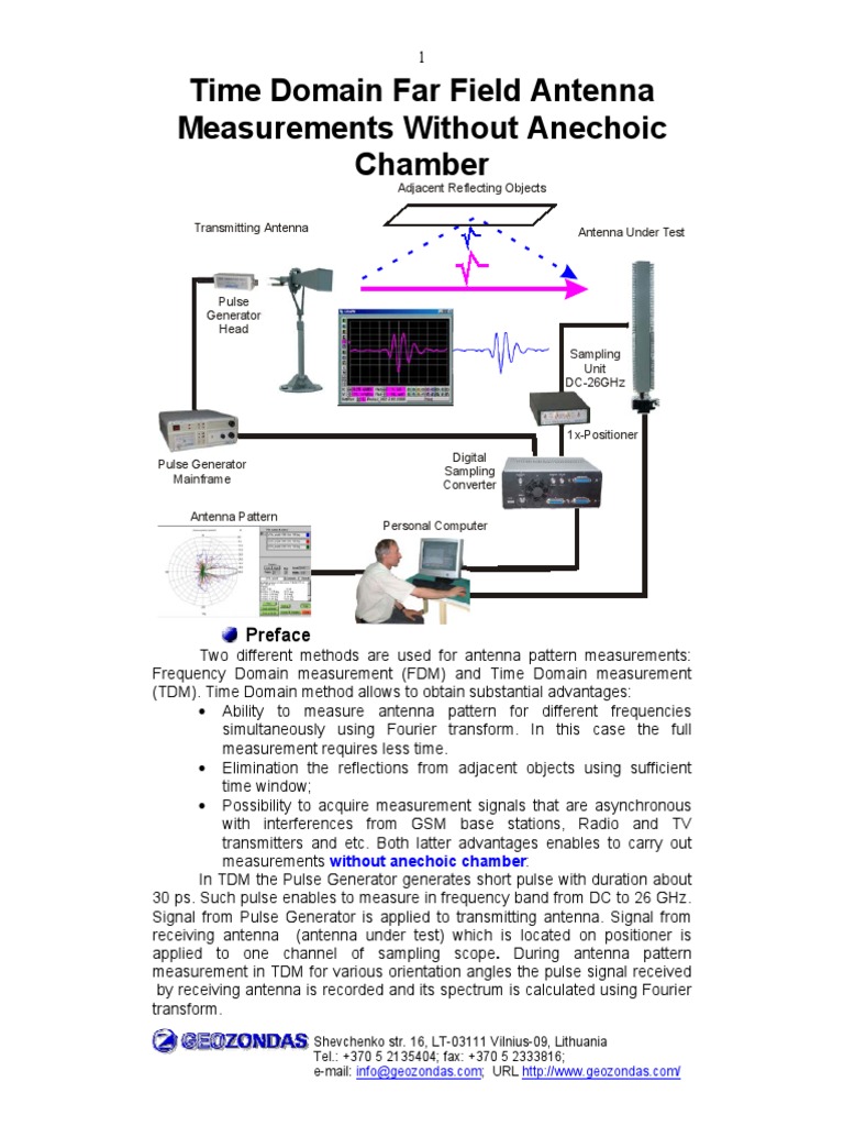 Time Domain Far Field Antenna Measurements Without Anechoic Chamber | PDF | Antenna (Radio ...