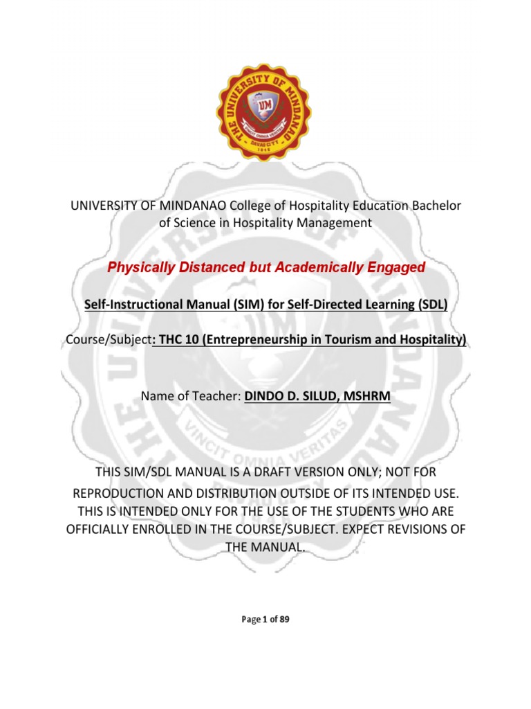 SIM THC 10 Week 4 To 5 | PDF | Marketing | Swot Analysis