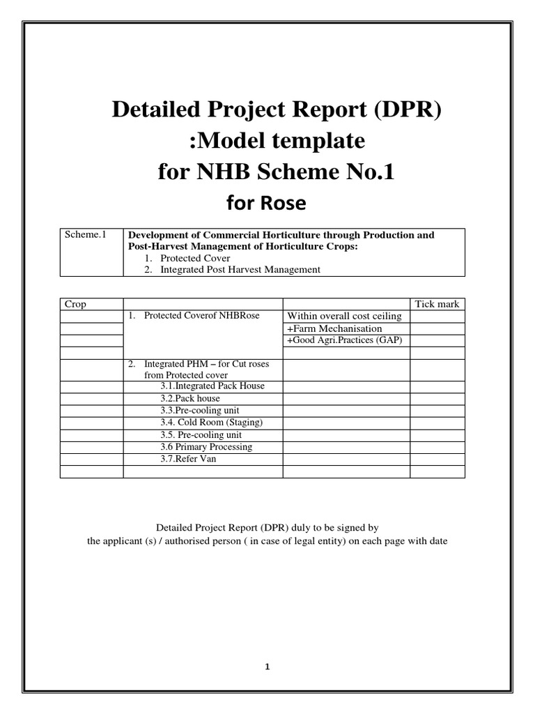 Horticulture Project Report Template | PDF