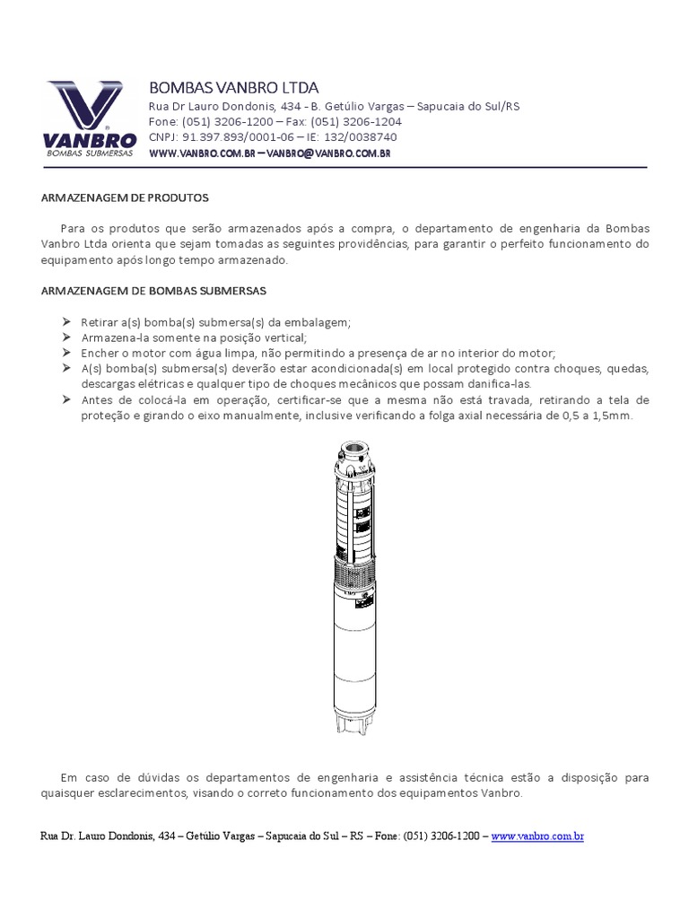 Bombas Vanbro Ltda Bombas Vanbro Ltda Bombas Vanbro Ltda Bombas Vanbro ...