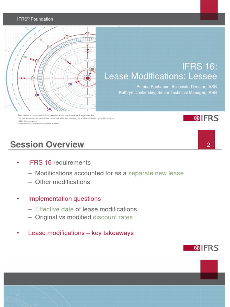 IFRS 16: Lease Modifications: Lessee | PDF