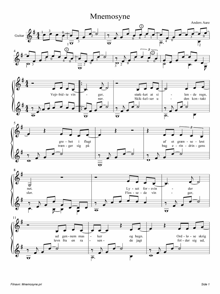 Mnemosyne (score) | PDF