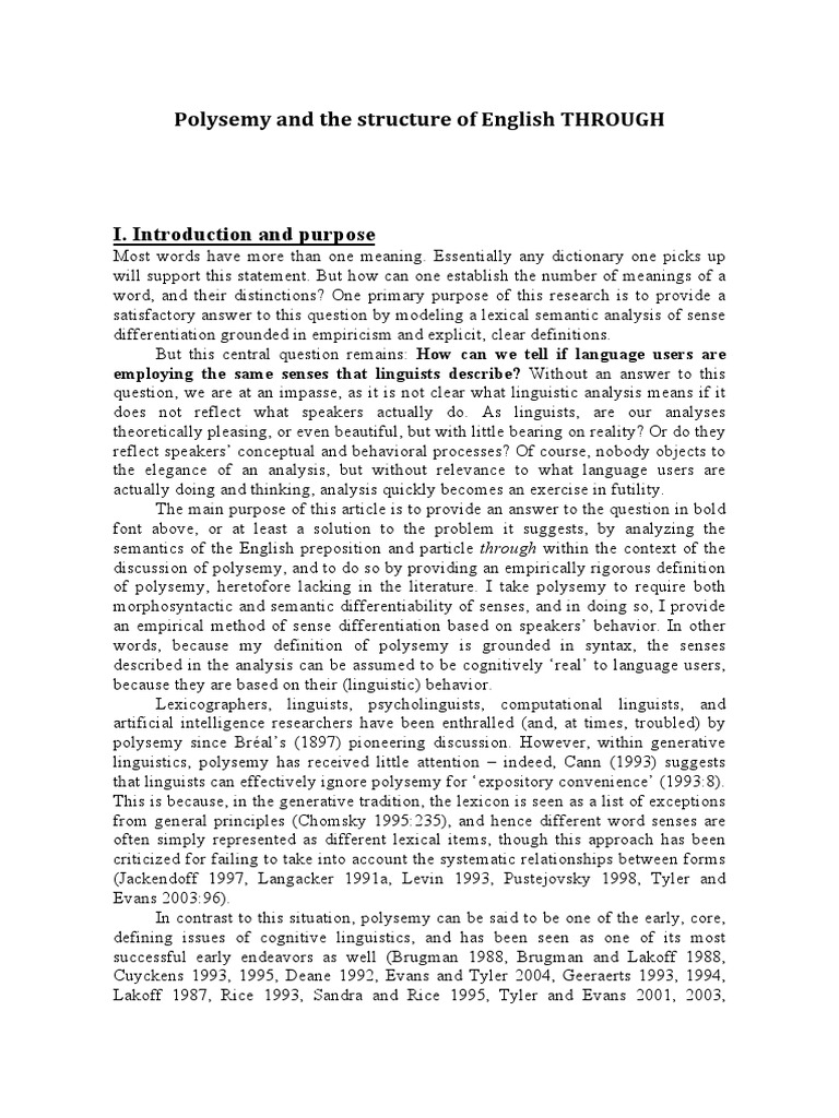 Benom, C. (2015) - Polysemy and English THROUGH | PDF | Linguistics ...