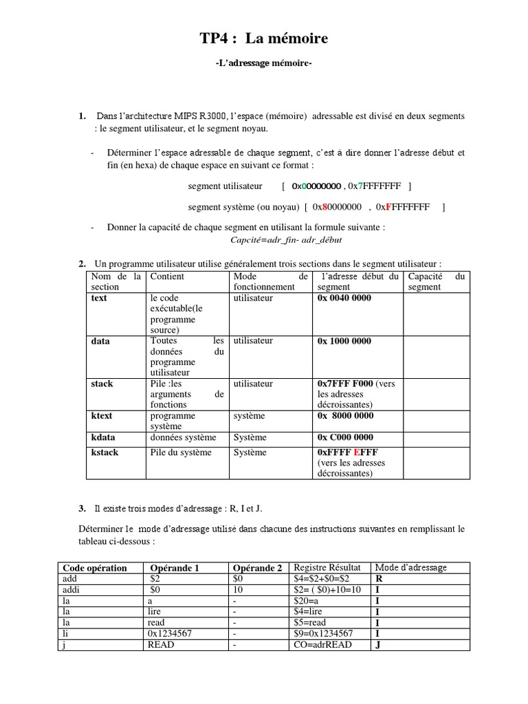 TP4 Memoire Corrigé | PDF | Pointeur (programmation) | Génie logiciel