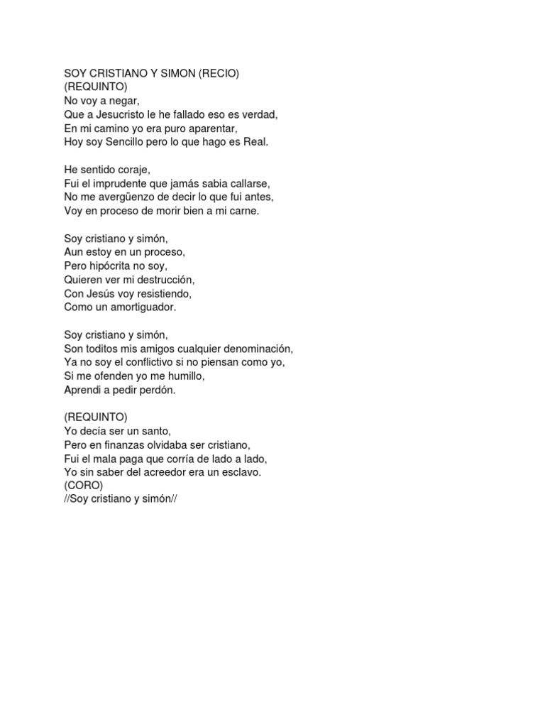 Recio Letras | PDF | Cristo (título) | Jesús