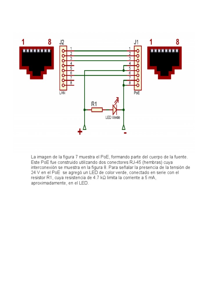 Diagrama de conexión PoE con RJ-45 | PDF