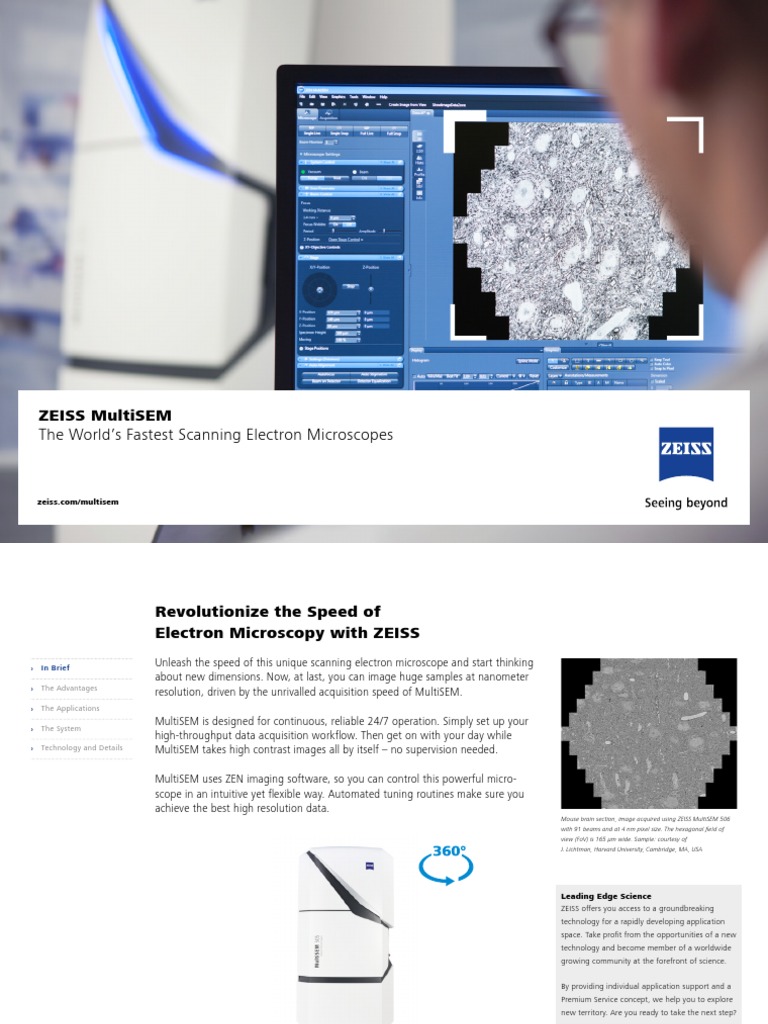 Zeiss Multisem The World's Fastest Scanning Electron Microscopes | PDF ...