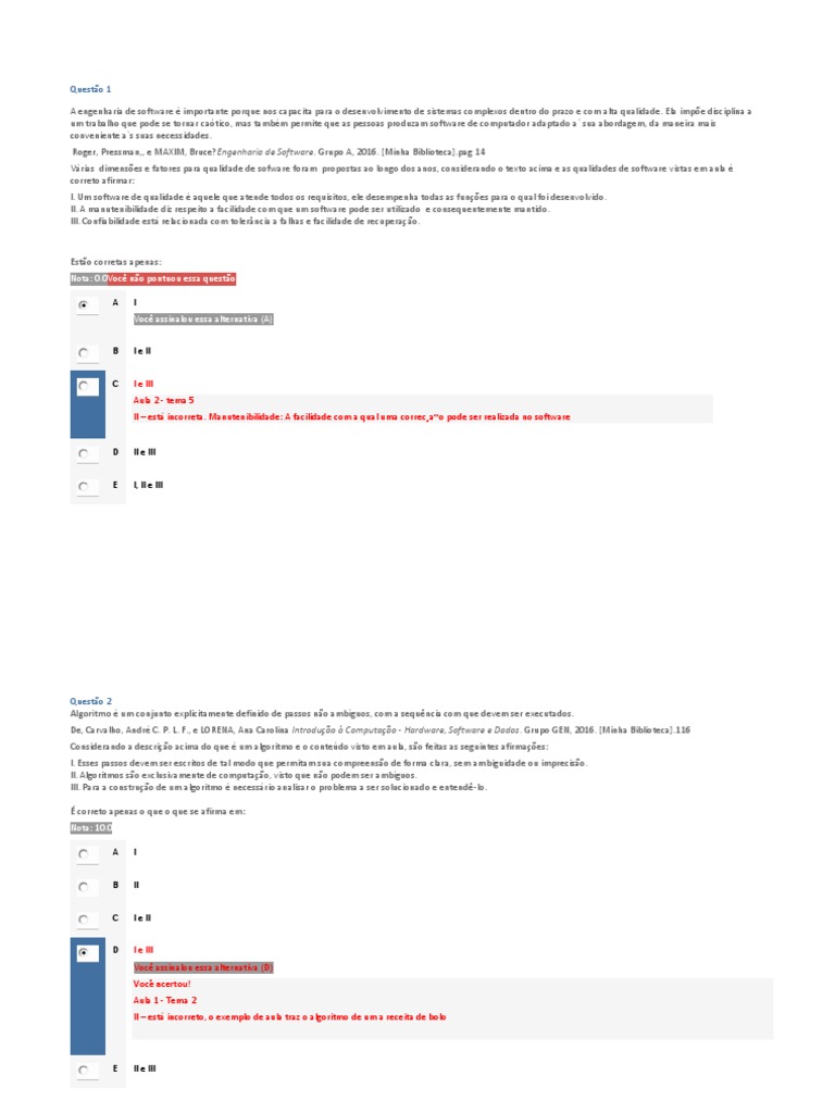 Fundamentos de Desenvolvimento de Software (ATIVIDADES) | PDF | Html5 | Internet
