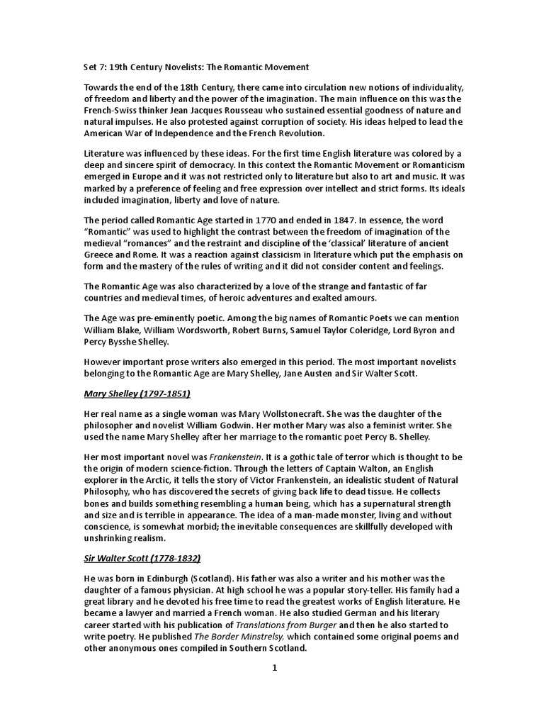 Mary Shelley (1797-1851) | PDF | Transcendentalism | Romanticism