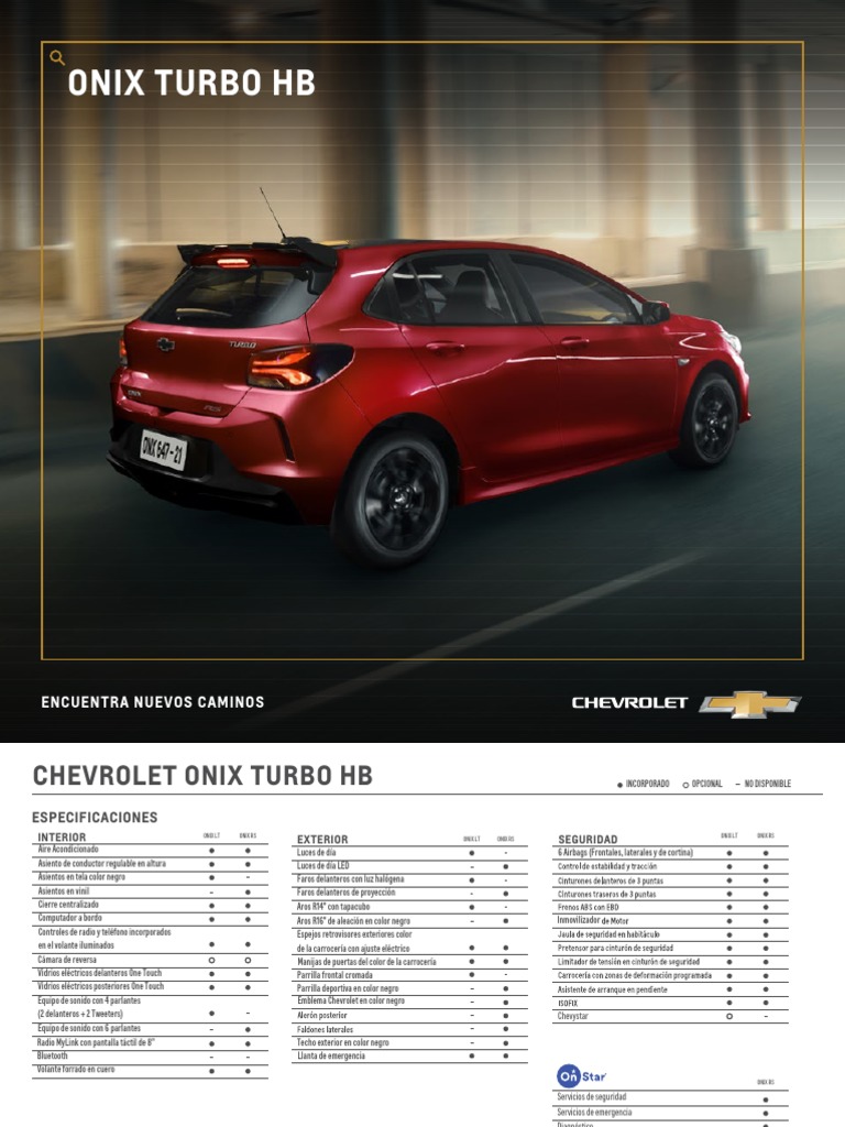 FT Onix HB Turbo RS 2023 | PDF | Carros deportivos | Tecnologías automotrices