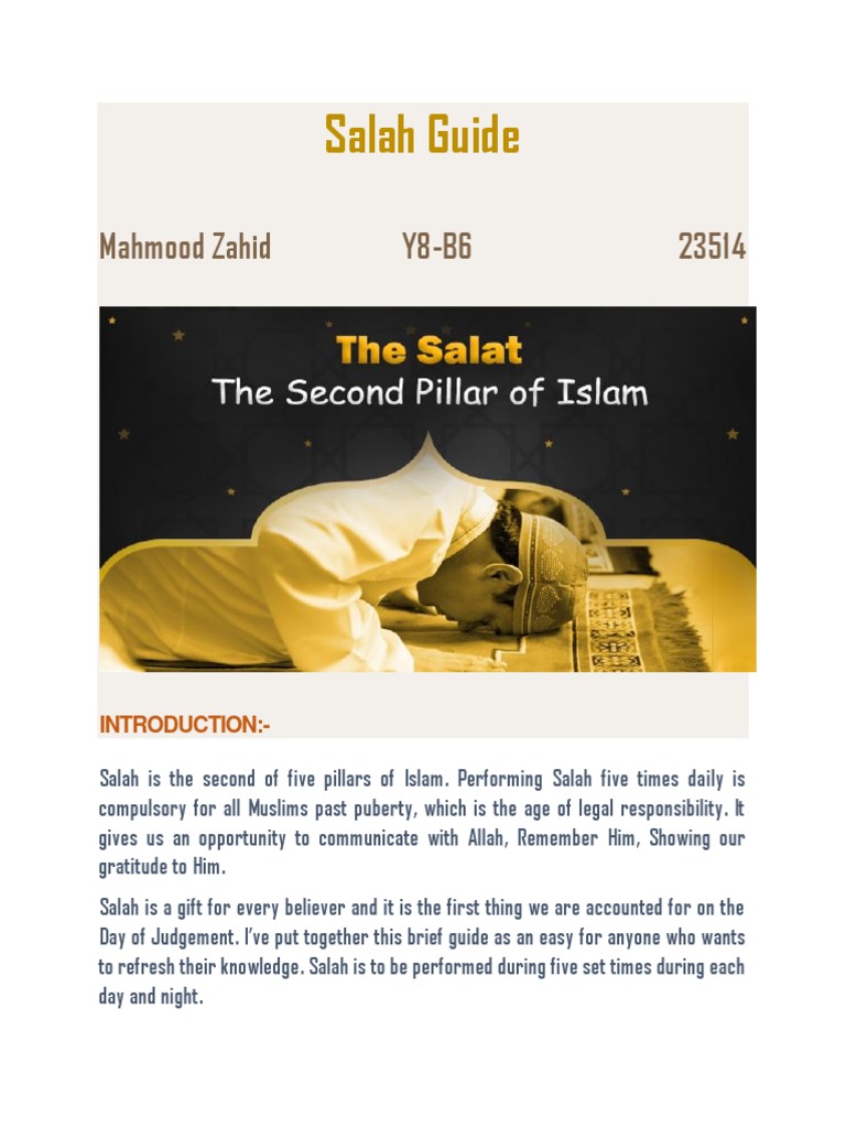 How to Perform Salah: A Step-by-Step Guide | PDF | Religious Belief And ...
