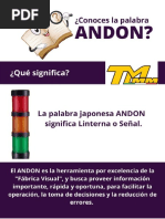 Indicadores Visuales Andon | PDF | Lean Manufacturing | Calidad (comercial)