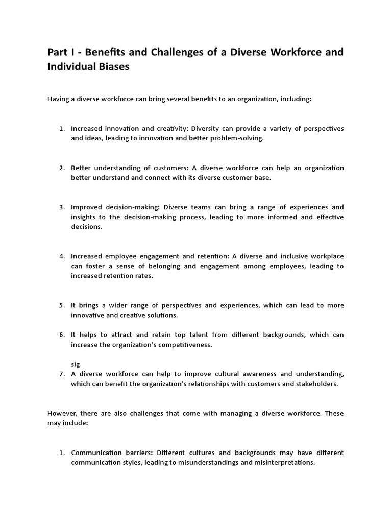 Assign 1 | PDF | Diversity (Business) | Employee Retention