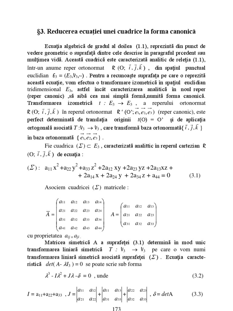 Forma Canonica Cuadrice | PDF