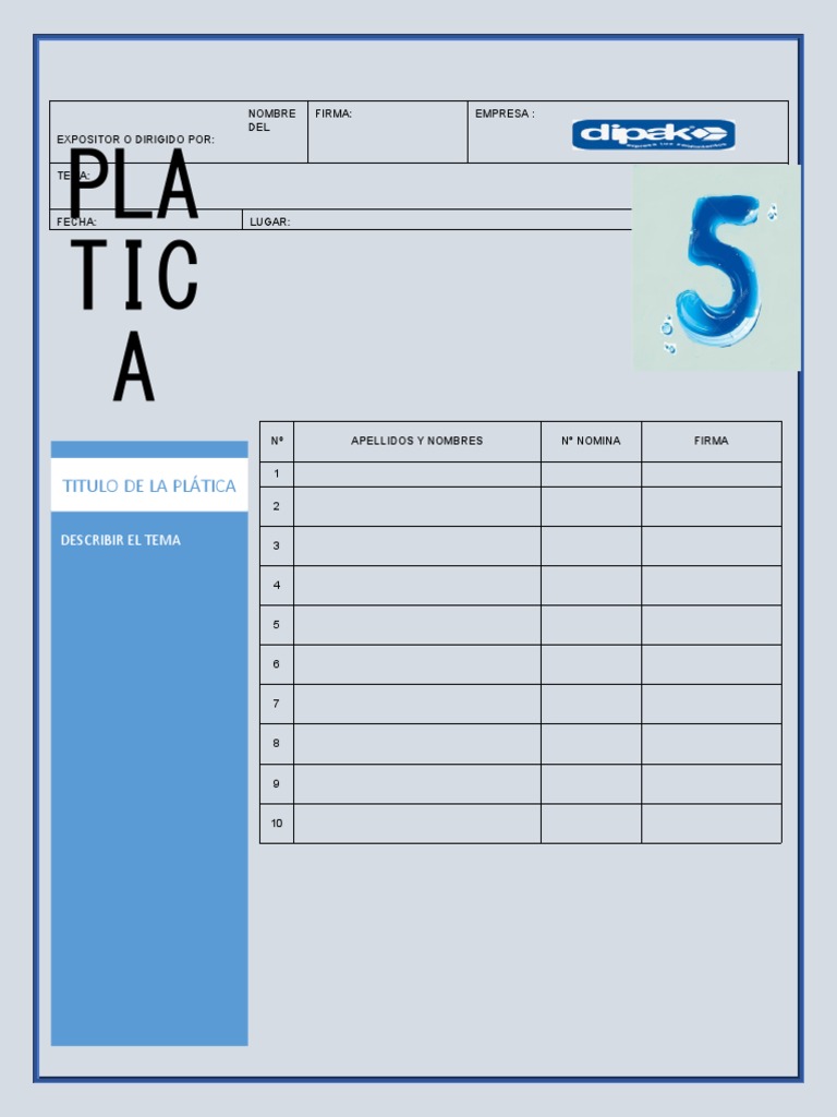 Platica de 5 Minutos | PDF