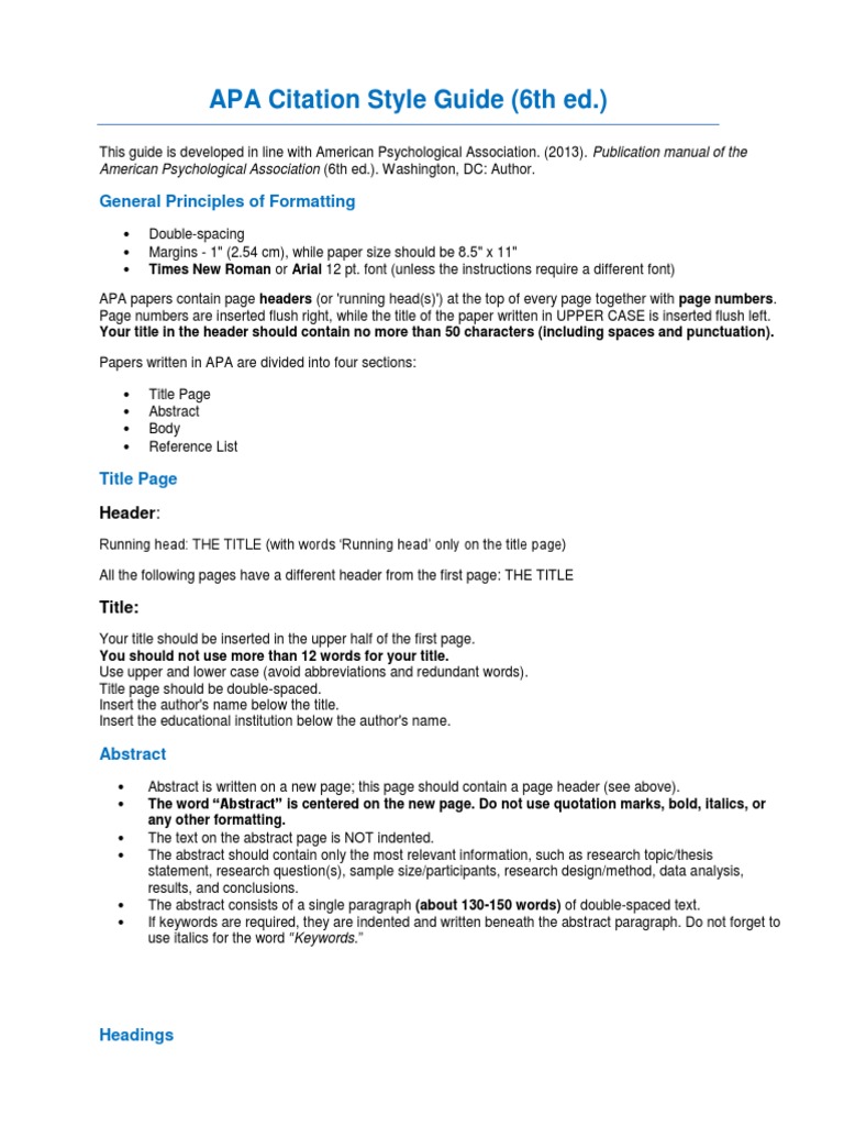 3) APA - Citation - Style - Guide - (6th - Ed) | PDF | Thesis | Citation