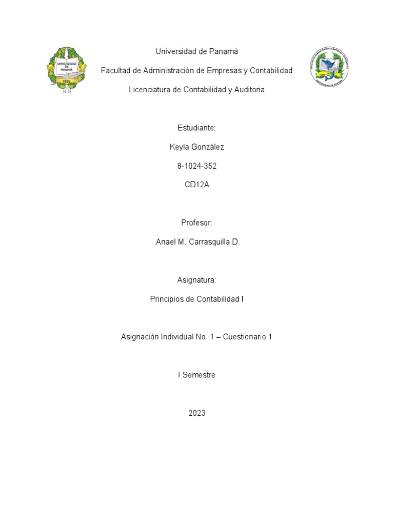 Principios de La Contabilidad I | PDF | normas internacionales de ...