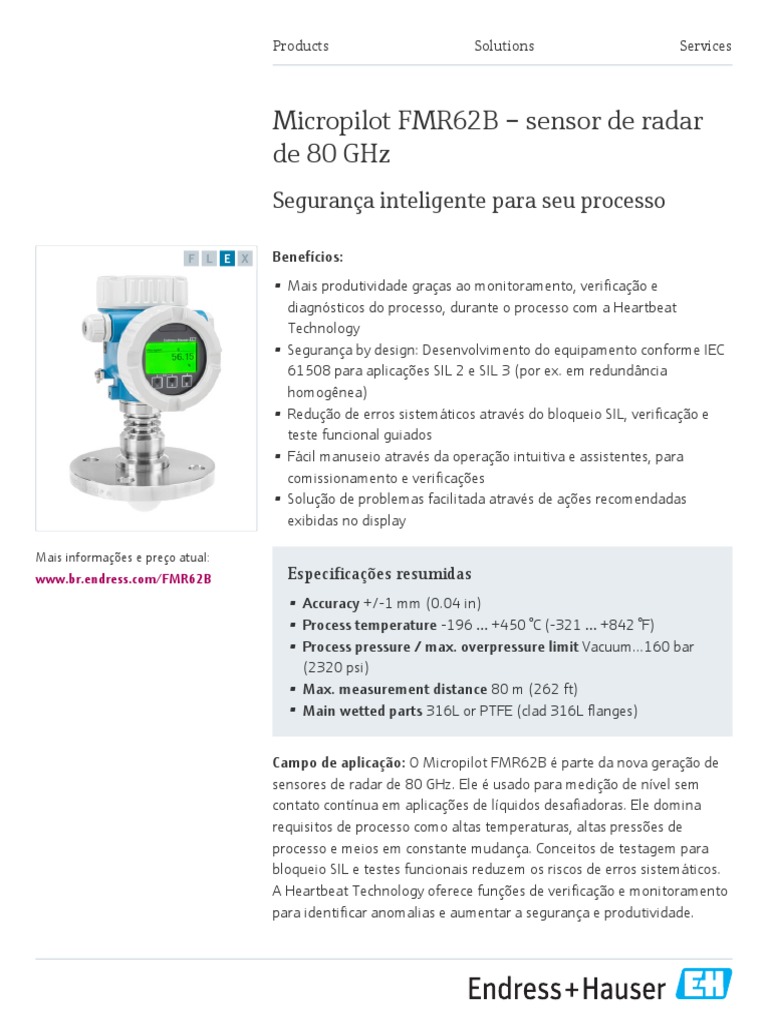Endress-Hauser Micropilot FMR62B PT | PDF