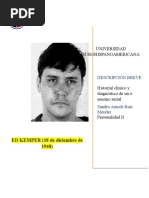 Semana 16 Forense, Informe Pericial Jefrey Dahmer, Listo | PDF | Conceptos psicologicos | Sicología