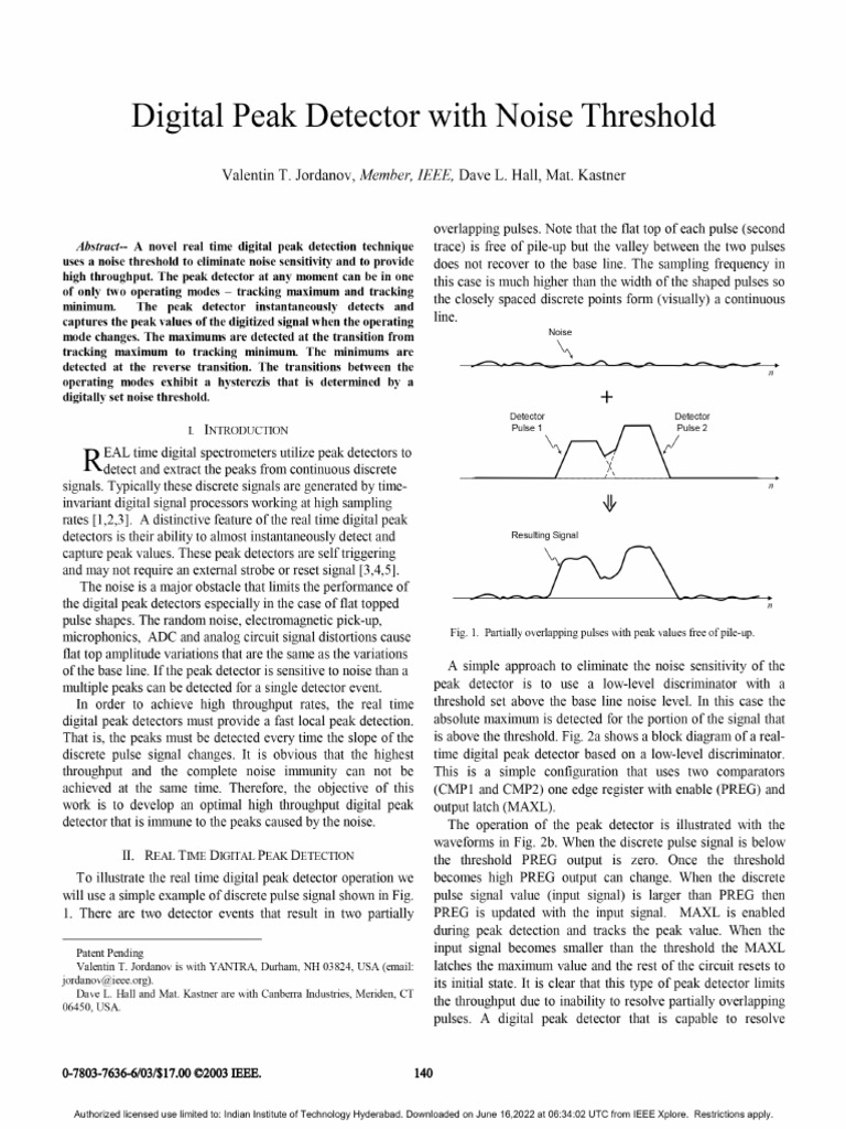 Digital Peak Detector | PDF