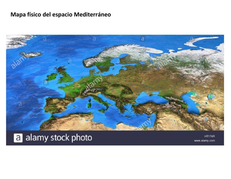 Mapa Físico Del Espacio Mediterráneo | PDF