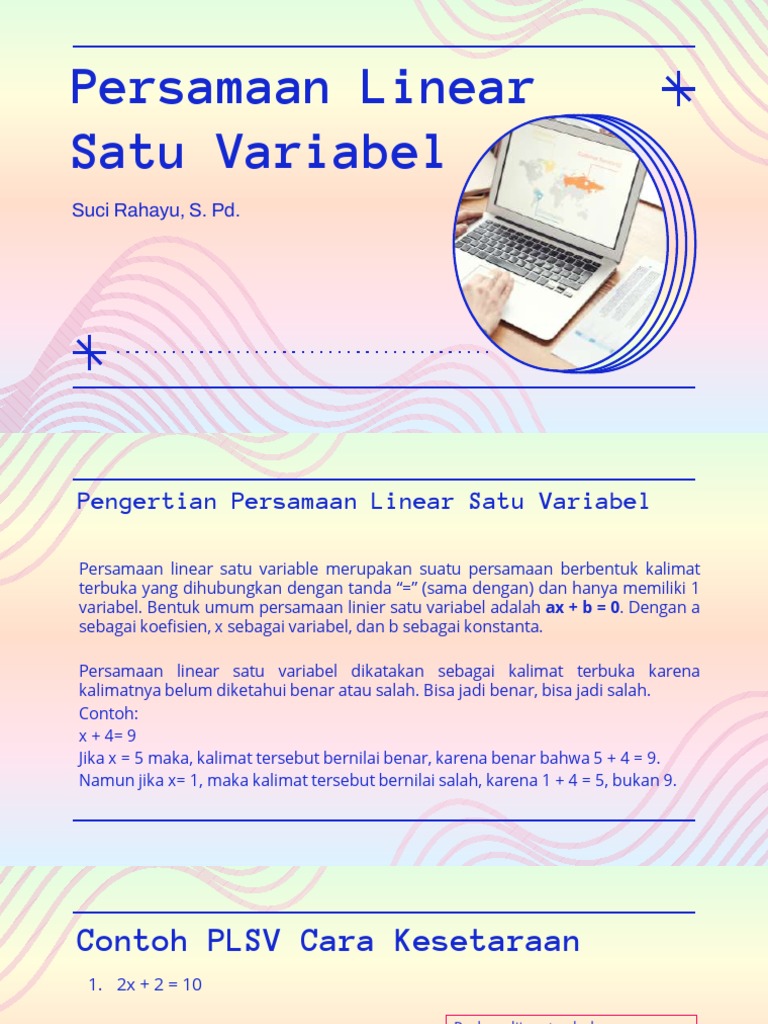 Persamaan Linear Satu Variabel | PDF