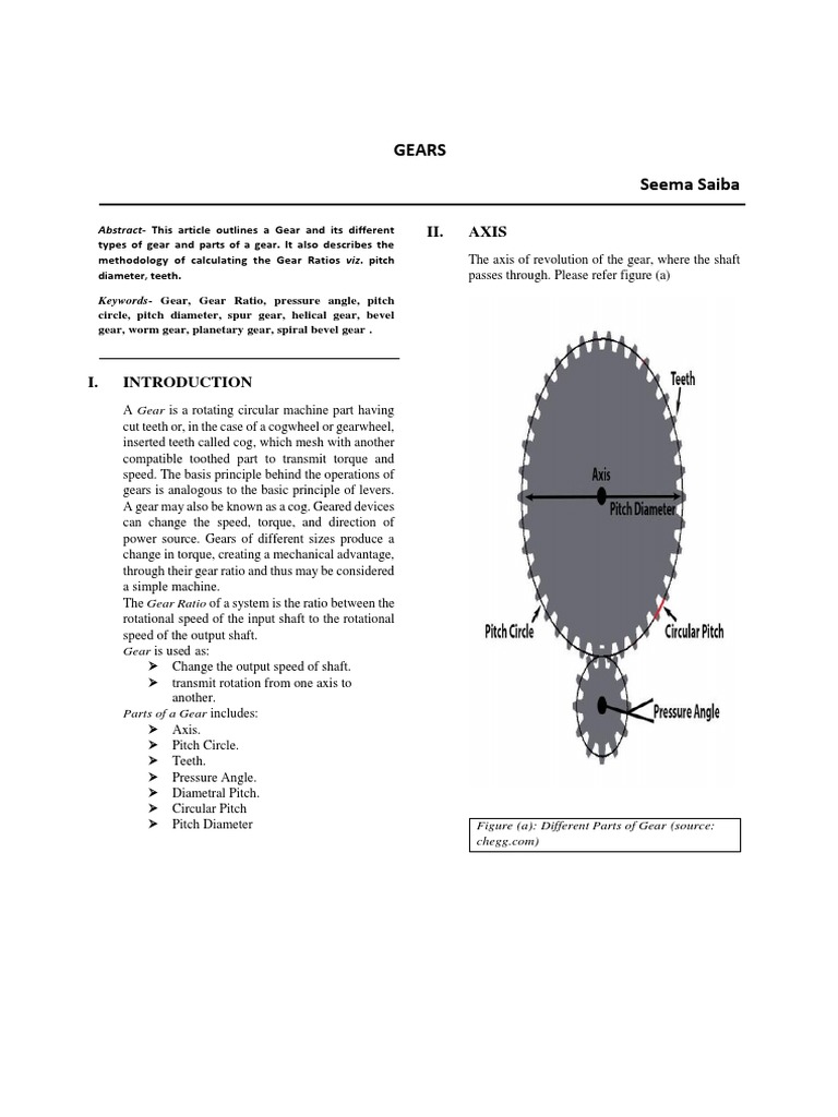 Gears 1 5 | PDF | Gear | Mechanics