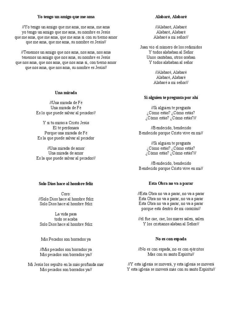 Yo Tengo Un Amigo Que Me Ama | PDF