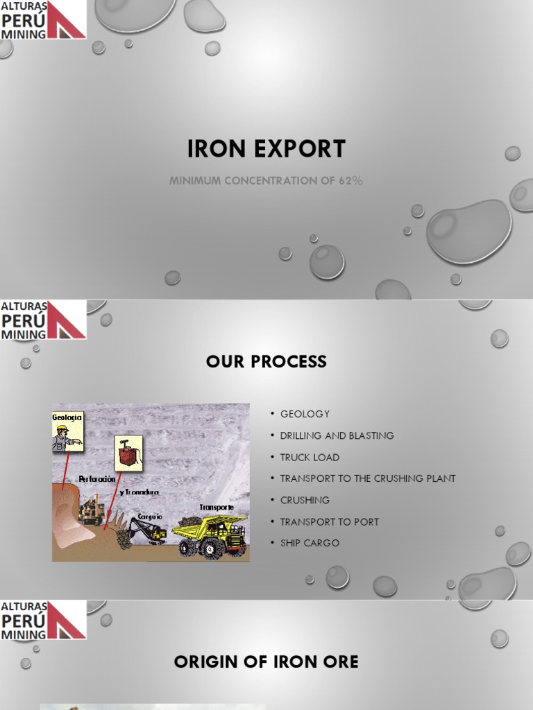 Iron Export Process Overview | PDF
