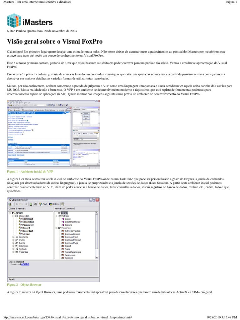 Azdoc - Tips Visual Foxpro Visao Geral Sobre A Linguagem | PDF ...