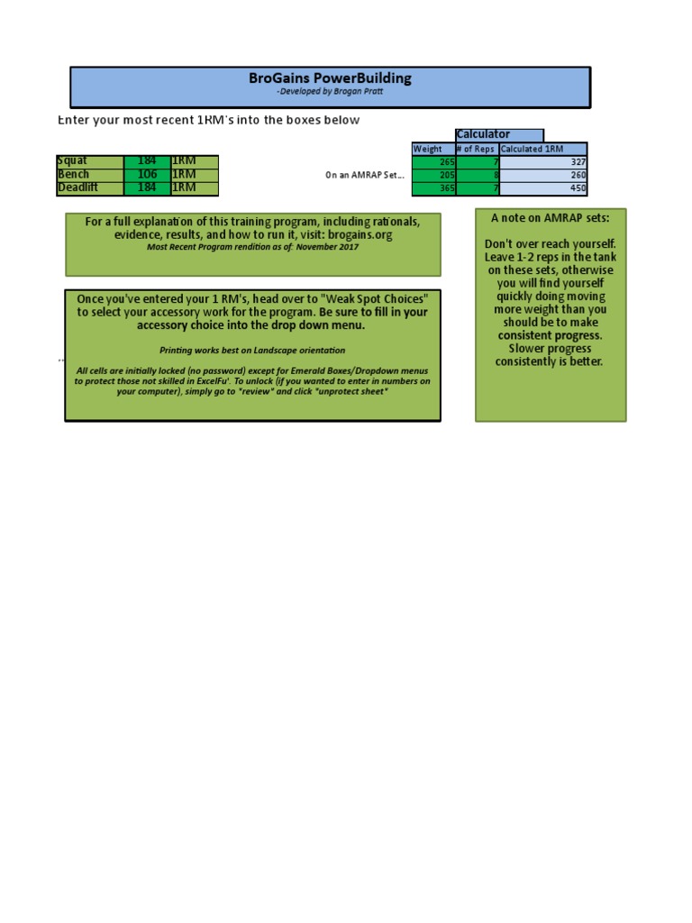 Brogains Powerbuilding | PDF | Strength Training | Weight Training