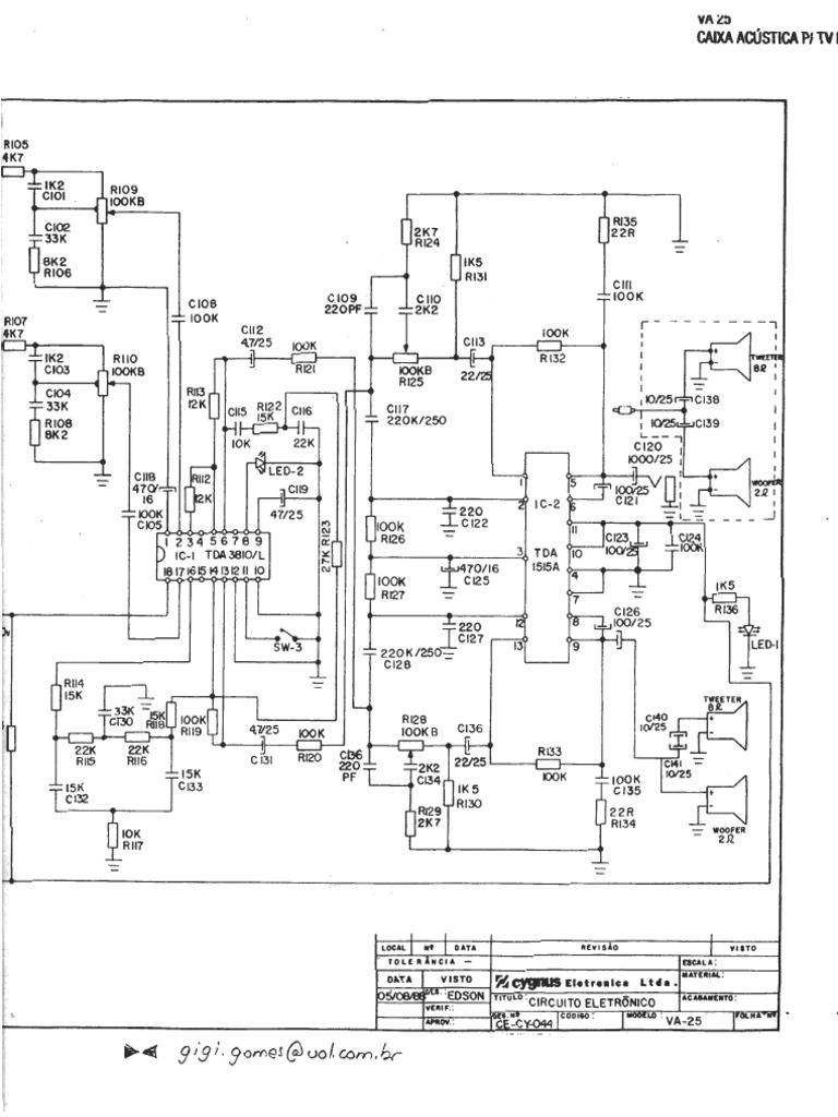 Cygnus Caixa Amplificada Va25 | PDF