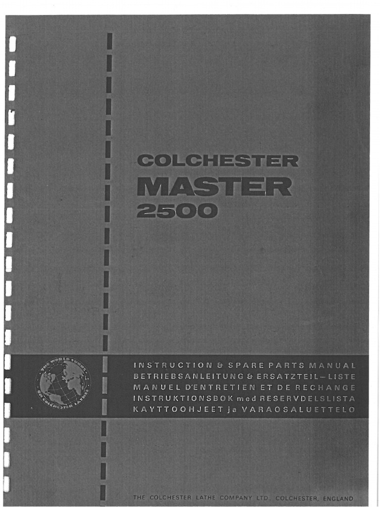 Colchester Master 2500 | PDF